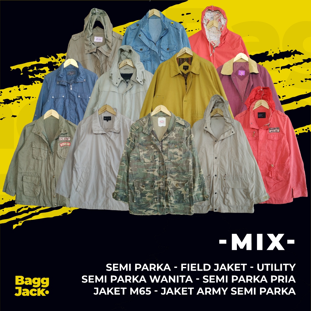Jual Parka Vol1 - Jaket Parka - Jaket Semi Parka - Coat Jaket -Long ...