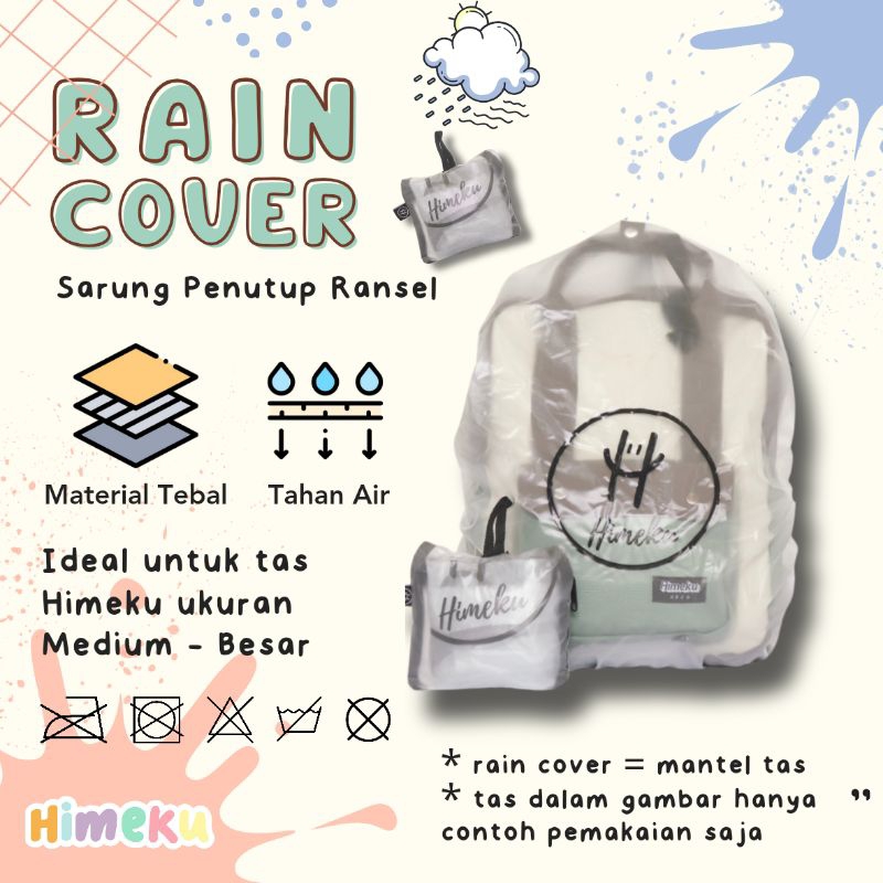 Jual Himeku RAIN COVER - Mantel Tas - Jas Pelindung Hujan untuk Tas ...