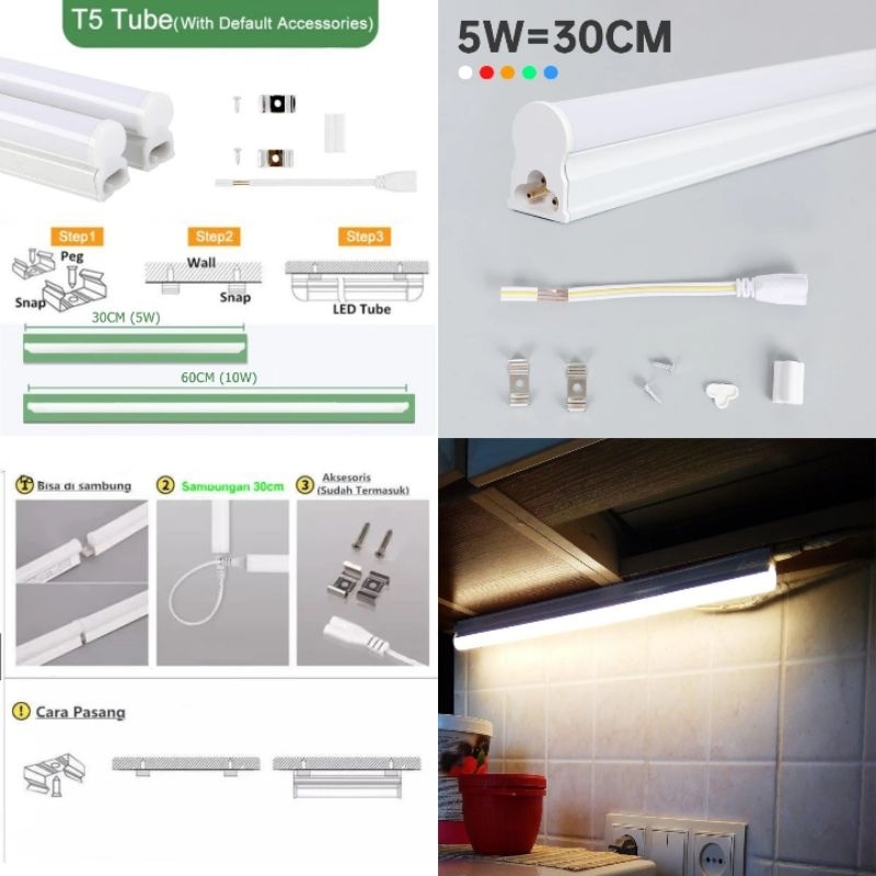 Jual Lampu led T5 Panjang 30 Cm | Shopee Indonesia