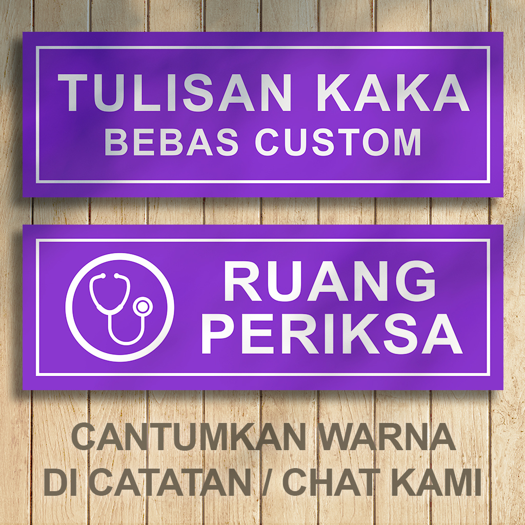 Jual CUSTOM PAPAN NAMA RUANGAN PETUNJUK PERINGATAN SIGN BOARD GANTUNG ...