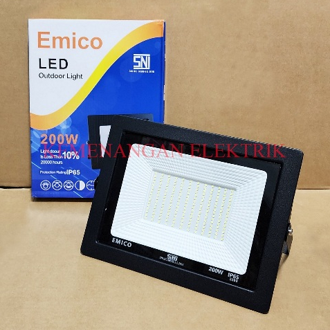 Jual EMICO LAMPU SOROT LED 200W LED FLOOD LIGHT 200 WATT LED TEMBAK OUTDOOR 200WATT | Shopee ...