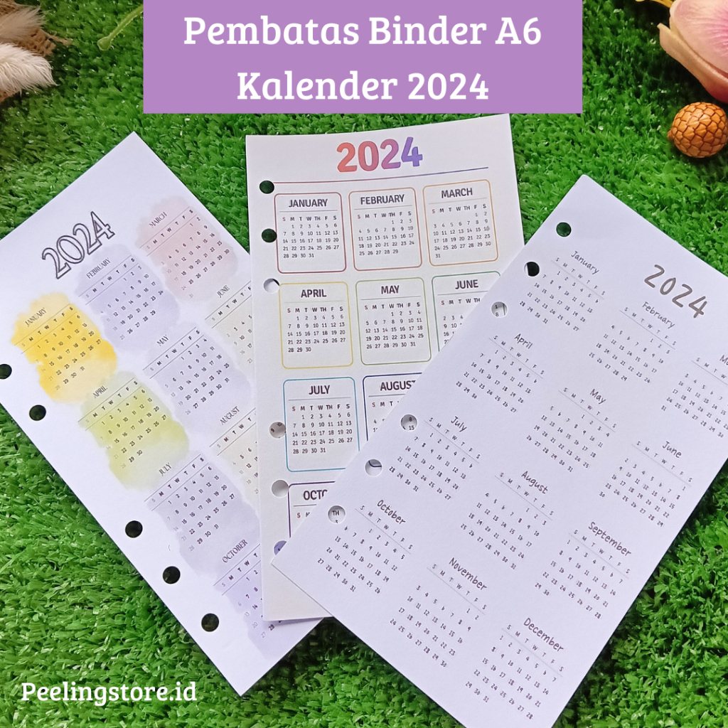 Jual Calendar loose leaf / isi binder kalender 2024 | Shopee Indonesia