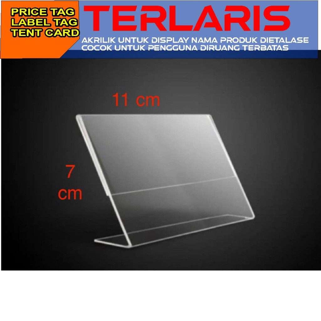 Jual PAPAN / STAND KARTU NAMA / KARTU BISNIS NAME TAG AKRILIK MEJA ...