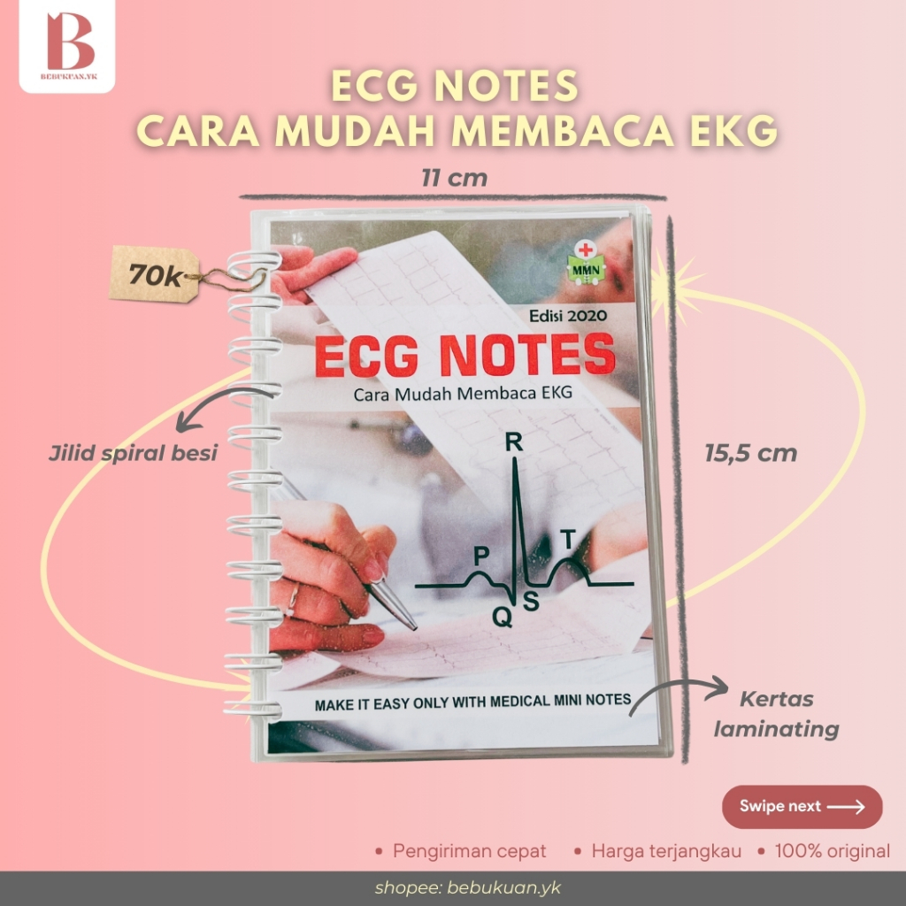 Jual ECG Notes MMN Edisi 2020 | Buku Elektrokardiografi MMN | Cara ...