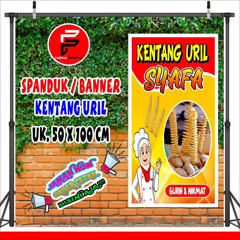 Jual Banner kentang Uril / Banner kentang Tornado / Banner Ukuran 50 x ...