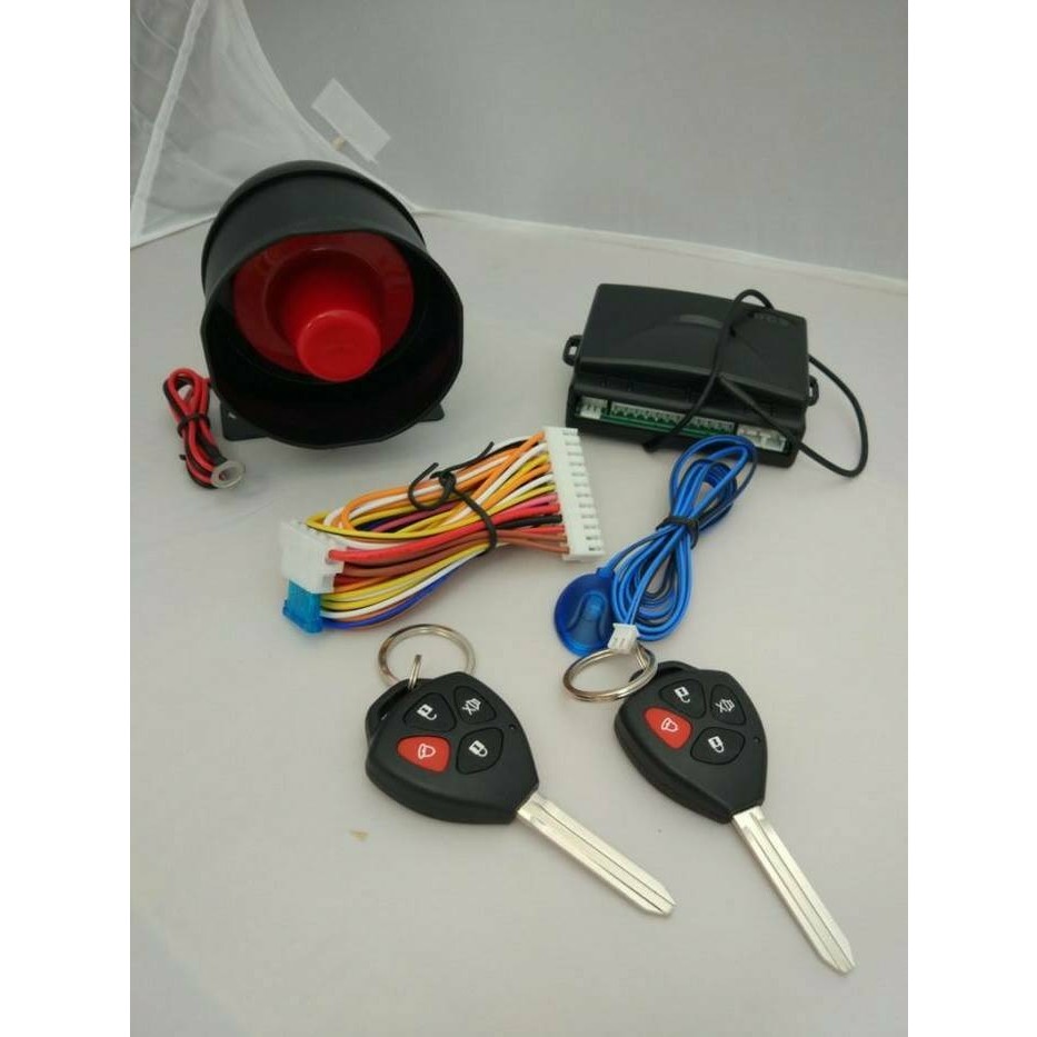 Jual Car Alarm System Security Remote Control Key Button Entry Engine ...