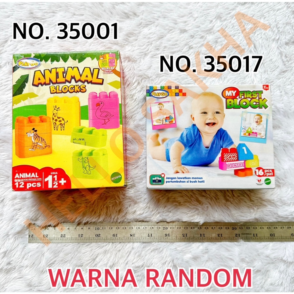 Jual MAINAN NO. 35001 DAN 35017 MY FIRST BLOCK ANIMAL BLOCKS BALOK BLOK ...