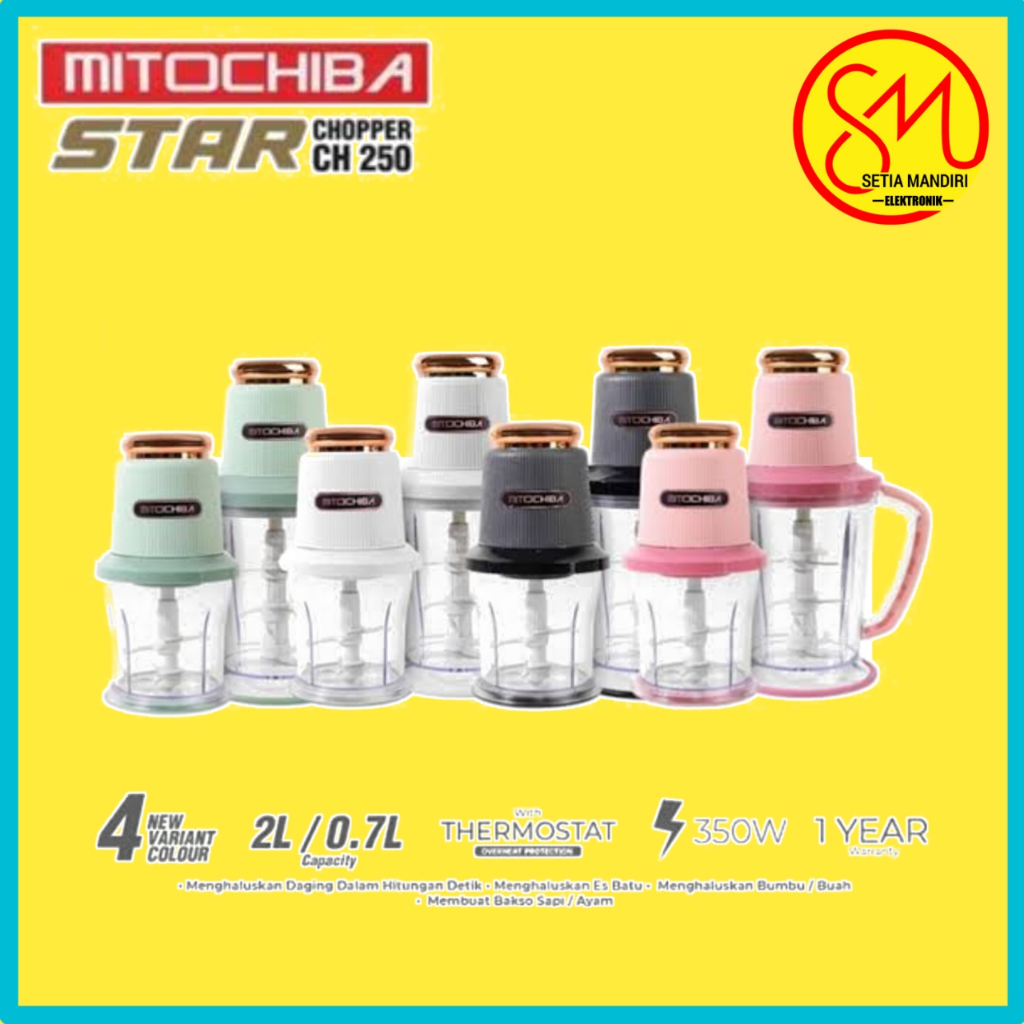 Jual MITOCHIBA CH250 Food Chopper 3 Mata Pisau Triple Blade 2 Liter 350 ...