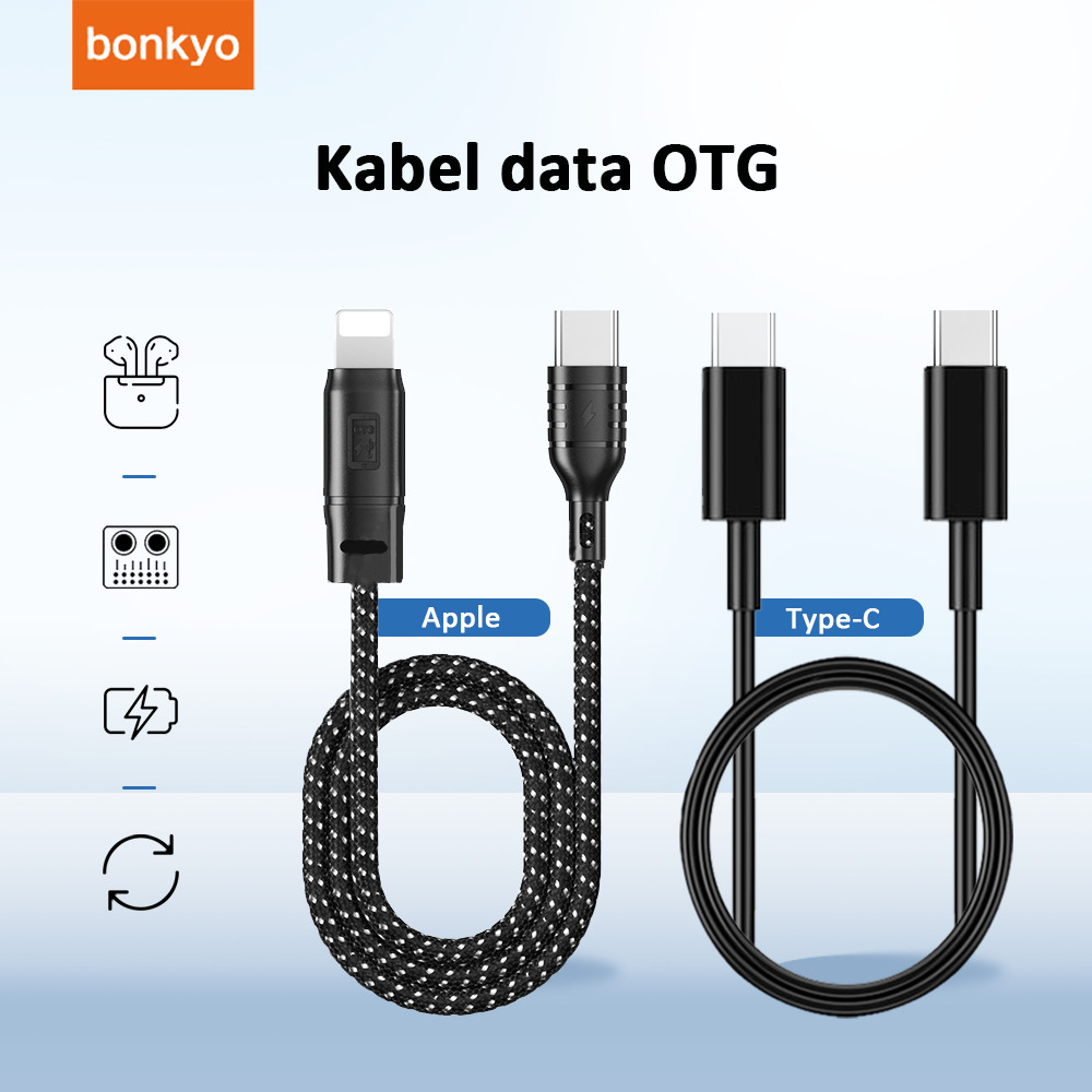 Jual Bonkyo OTG charging & live streaming cable Conversion lines 3.5mm ...