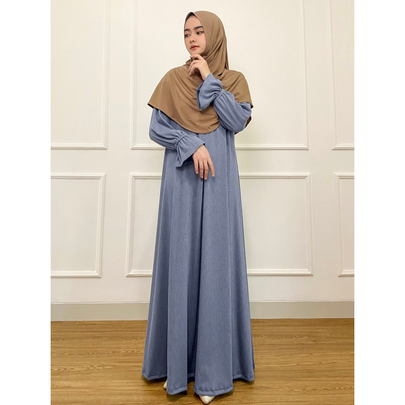 Jual Safasa - Shafiya Dress Knit premium| Gamis Knit Premium | Dress ...