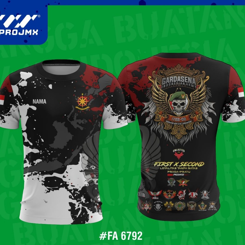 Jual PROJMX - KAOS JERSEY MILITER LETTING GARDASENA TERBARU ( BISA ...