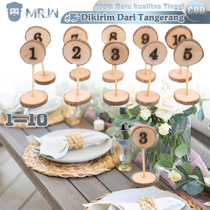 Jual Nomor Meja Cafe 10pcs Nomor 1-10 Nomer Meja Resto Nomor Meja Makan ...