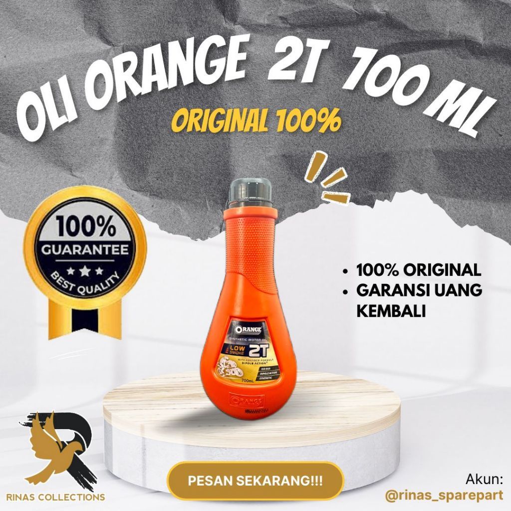 Jual OLI OIL SAMPING 2 TAK QRANGE ORANGE 2T TROPICAL 700ML ORIGINAL 100 ...