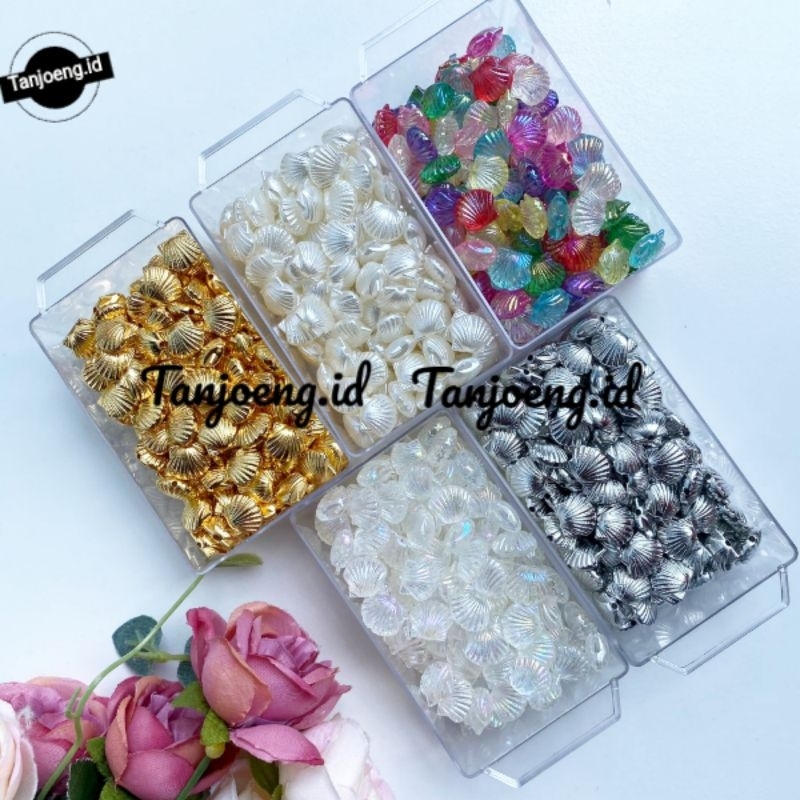 Jual 30 pcs Manik Kerang Pearl Shell Manik Ivory Bahan Kerajinan Tangan ...