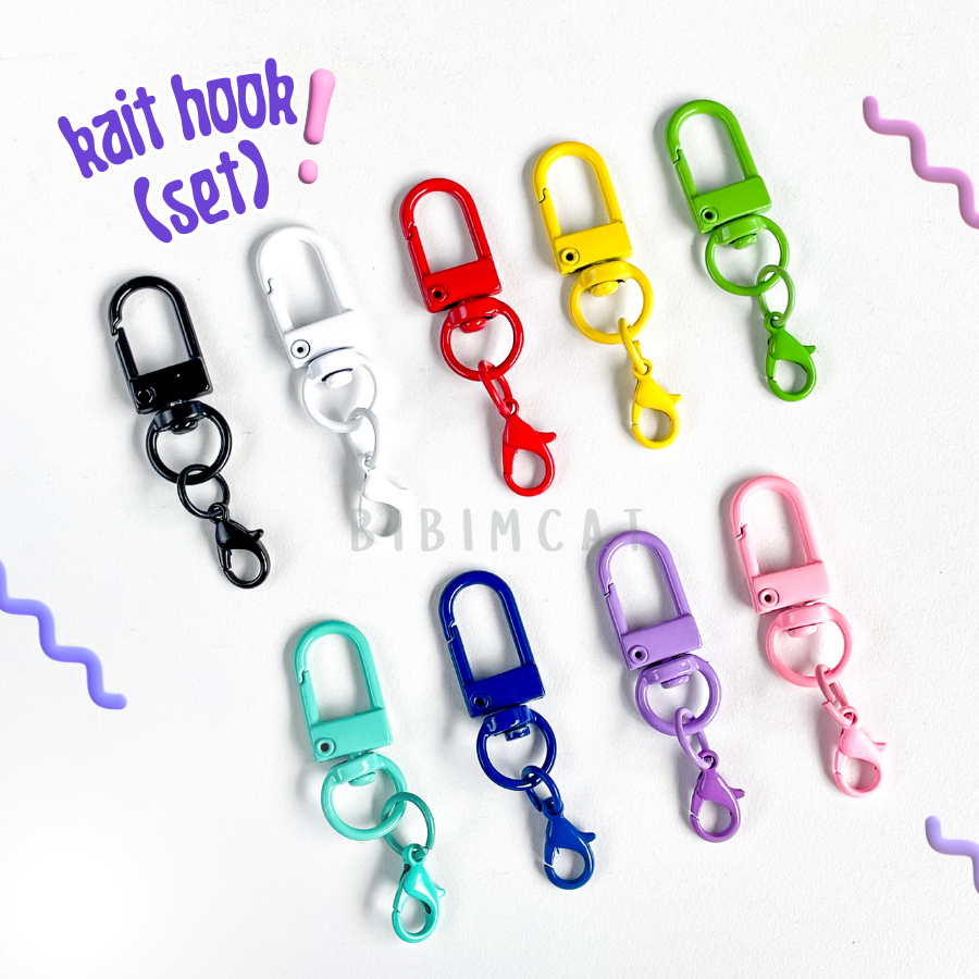 Jual [1 PCS] Kait Hook Lobster Set / Gantungan Kunci Warna DIY | Shopee ...