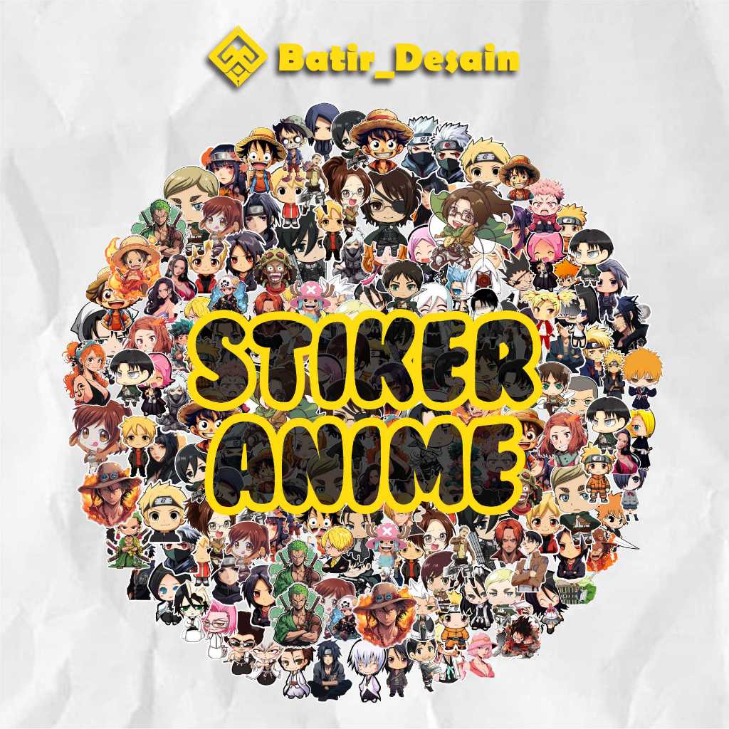 Jual STIKER ANIME ONE PIECE DEMON SLAYER STICKER LAPTOP HP JUJUTSU ...