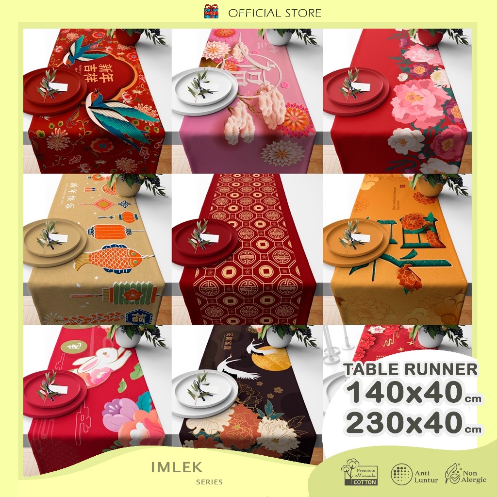 Jual Table Runner Taplak Meja Print Motif Edisi Imlek Chinese New Year ...