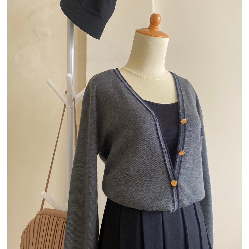 Jual (Preloved) Korean School Cardigan (SWHA School Uniform) - Grey ...