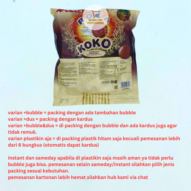 Jual Apollo Roka Wafer Ball 50s (300gr/250gr) Original/Susu/Pandan/Koko ...