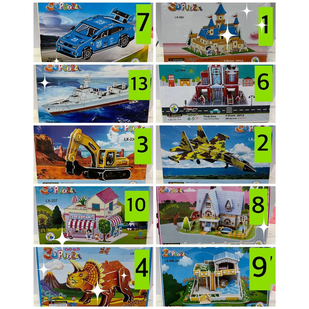 Jual [D] Mainan Puzzle 3D Edukasi Anak Bahan Foam Ukuran KECIL (PCS ...