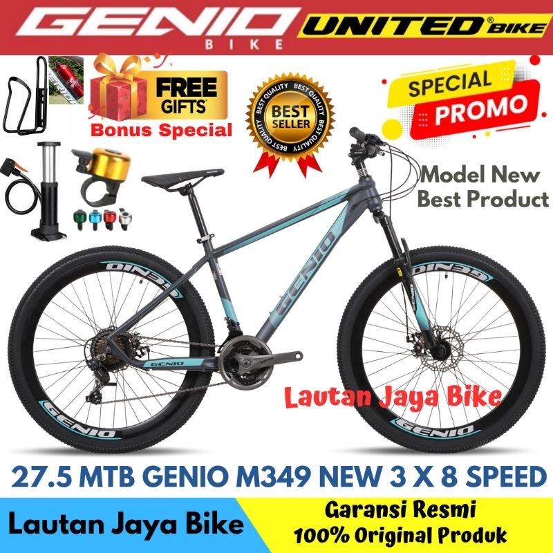 Jual Sepeda Gunung 27.5 MTB GENIO M349 by Unitedbike NEW | Shopee Indonesia