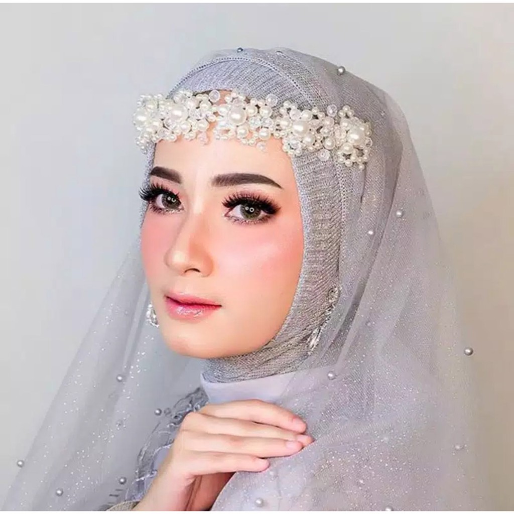 Jual Pearly Mahkota Mutiara Putih - Headpiece Hiasan Hijab / Aksesories ...