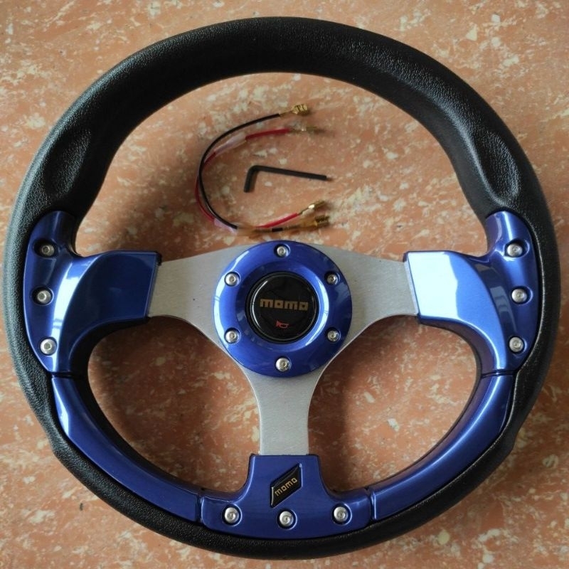 Jual stir setir kemudi racing balap mobil 13 IN inci WARNA merah biru ...