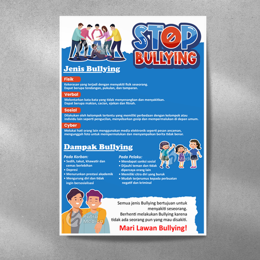 Jual Poster Kesehatan Stop Bullying A3+ / Gambar Edukasi Perundungan | Shopee Indonesia