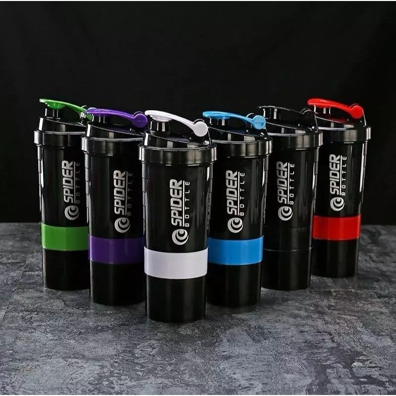 Jual Botol Minum Shaker Spider Bottle Air 600 ML Fitness | Shopee Indonesia