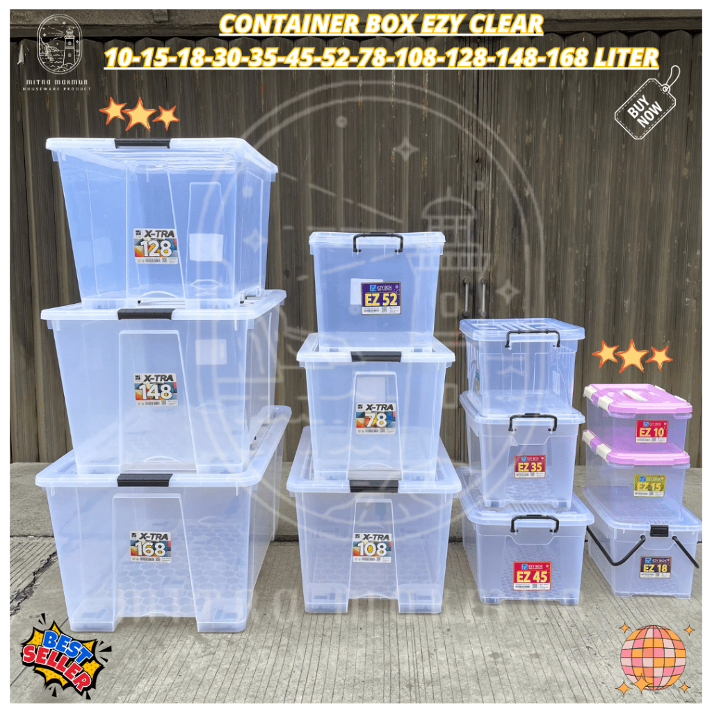Jual Promo Container Box Ezy Clear Kontainer Box Ezy Bening 128 148 168 ...