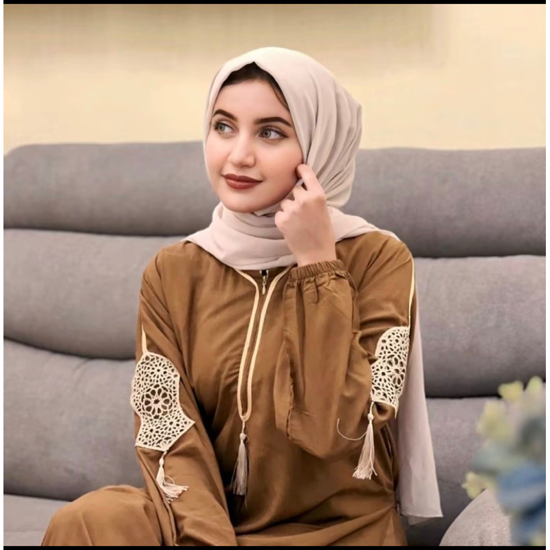 Jual Gamis Twill Original Import Exlusif Gamis Yaasmiin Motif Sabina ...