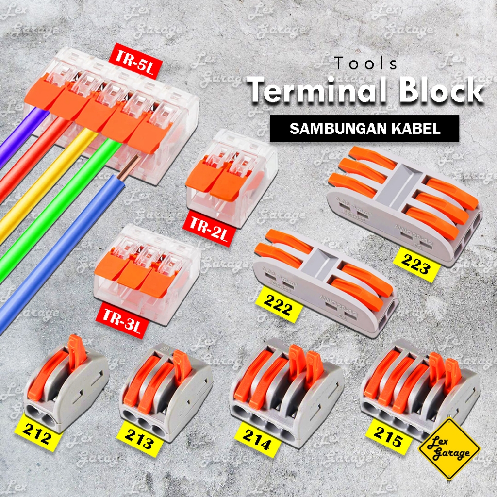 Jual Terminal Block Sambungan Kabel Konektor Kabel Listrik 2 3 4 5 6 Pin | Shopee Indonesia
