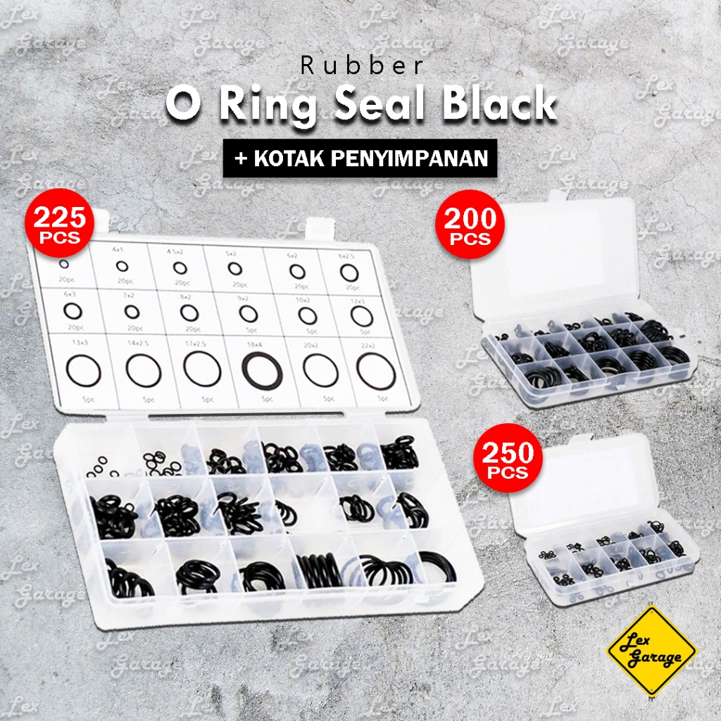 Jual O Ring Oring Seal Karet Nitrile Rubber Gasket Hitam Set | Shopee Indonesia