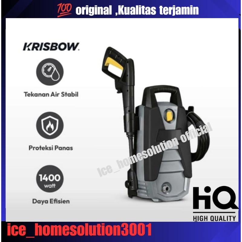 Jual Krisbow High Pressure Cleaner Home Use 100 Bar 1400 Watt - Abu-abu ...