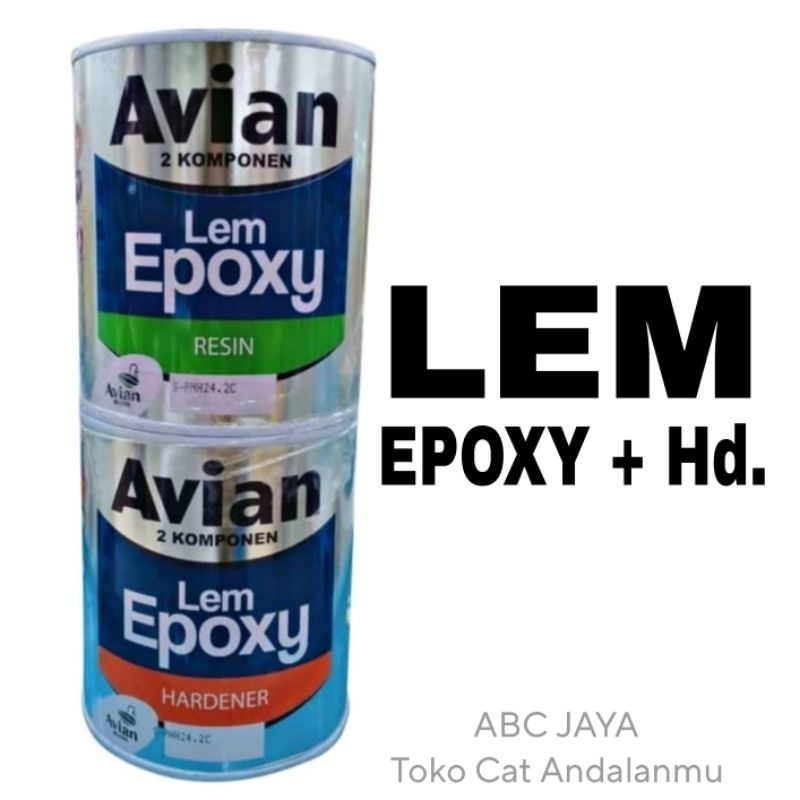 Jual Avian Lem Resin Epoxy + Hardener 340gram Transparan Perekat Kayu ...