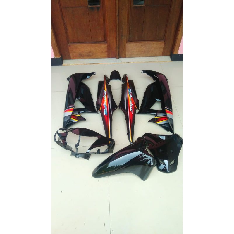 Jual cover body halus Supra fit new hitam fulset | Shopee Indonesia