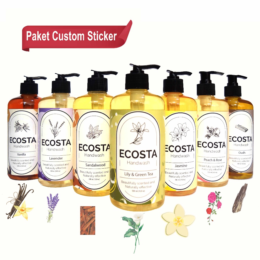 Jual Sabun Cuci Tangan Premium Hand Wash Ecosta 500 mL Custom Sticker ...