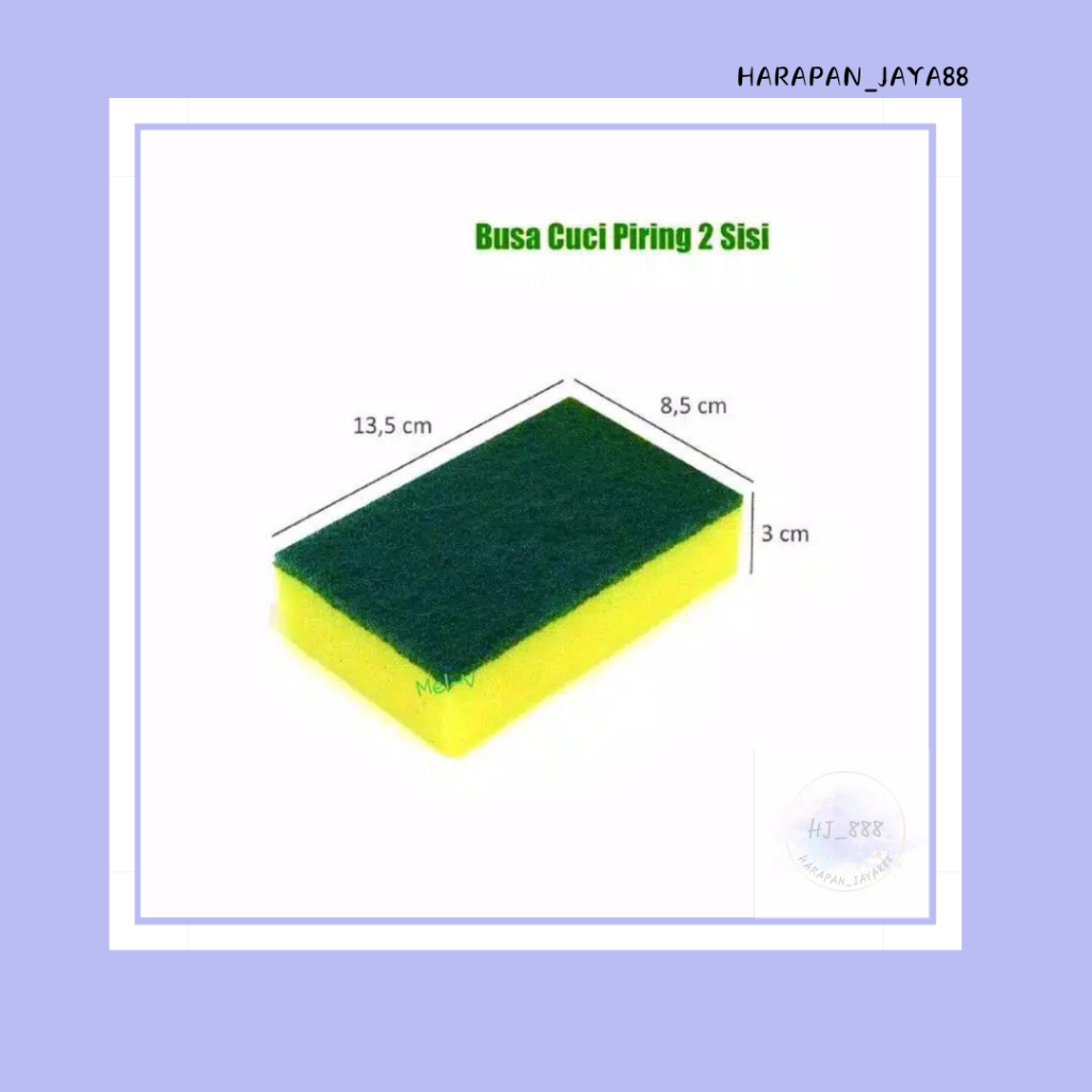 Jual BUSA CUCI PIRING 2 SISI UKURAN BESAR SABUT SPONS | Shopee Indonesia
