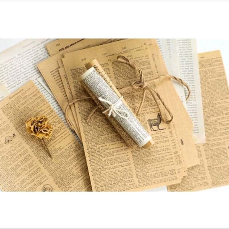 Jual La Felicia 5Lembar Old Paper Journal Decor Kertas Dekorasi Buku ...