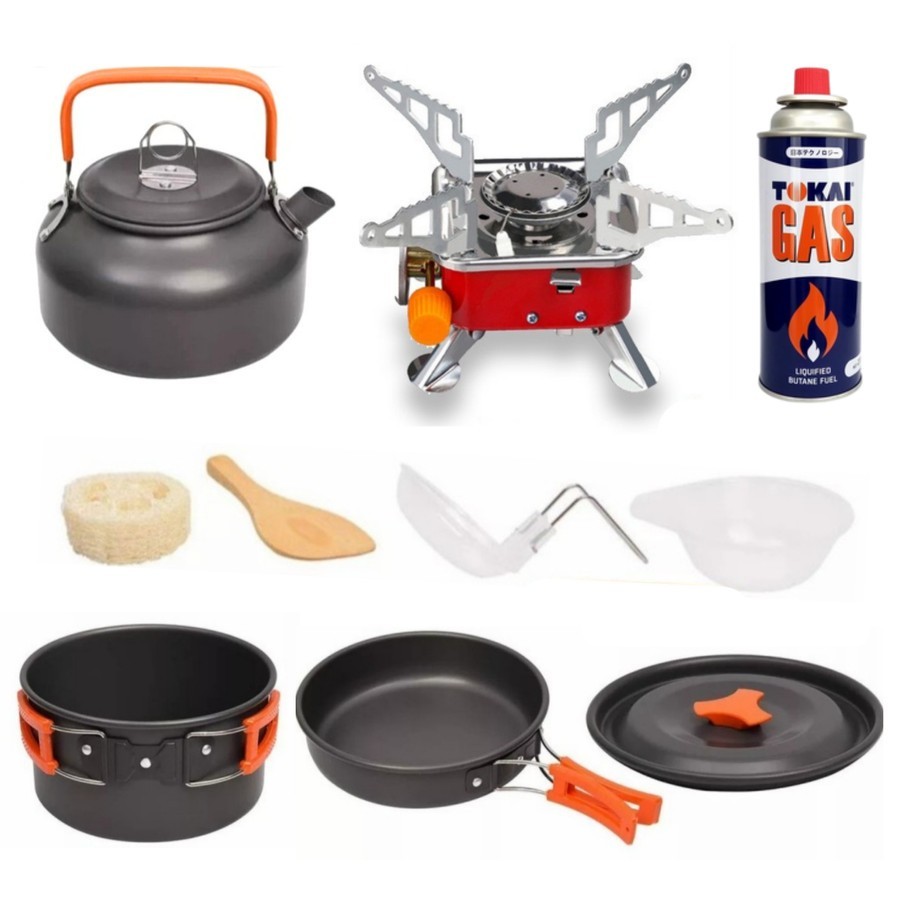 Jual Panci Set Camping Outdoor Multifungsi Paket Kompor Portable Mini ...