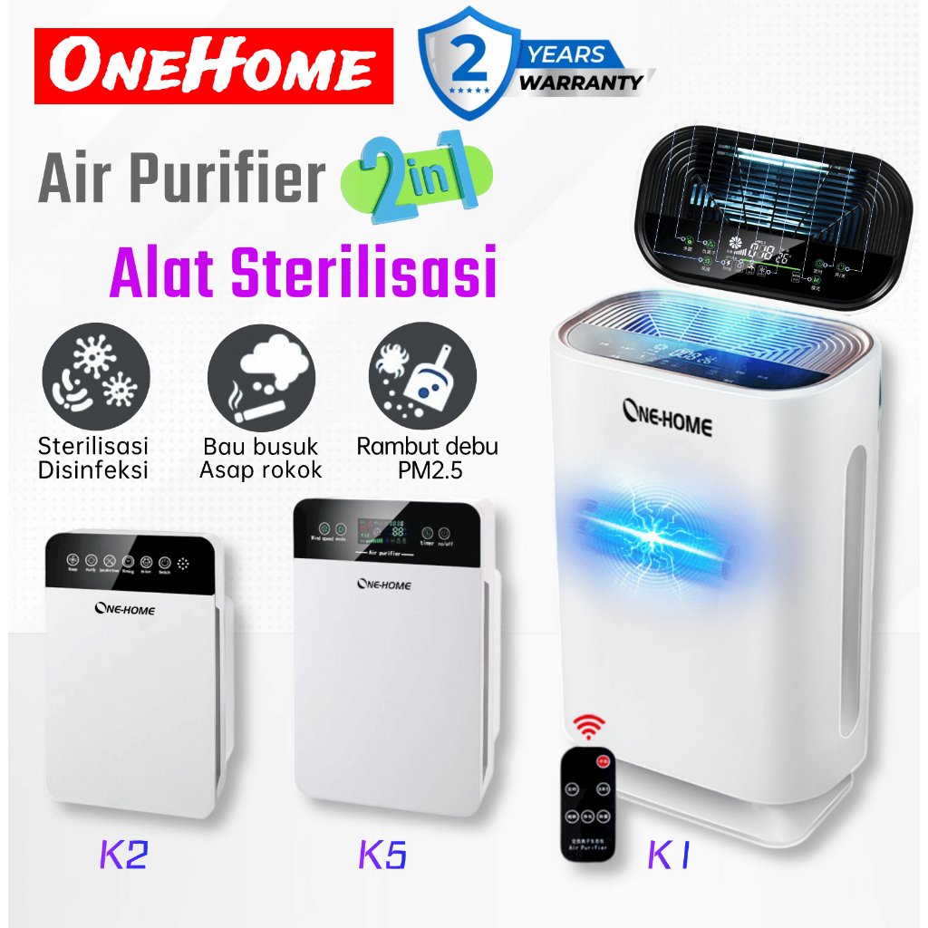 Jual ONE HOME Smart Air Purifier Ruangan Pembersih Udara Dengan Lampu ...