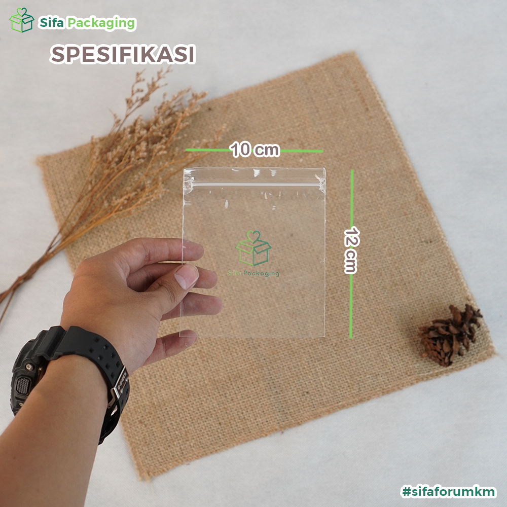 Jual Plastik PP Klip Bening Tebal Zip Lock Zipper Kemasan Seal 10x12 ...