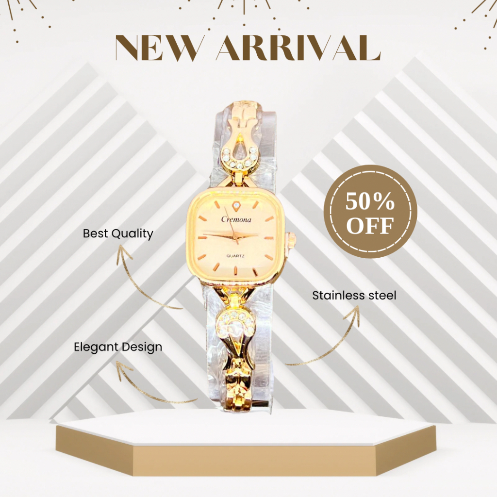 Jual Jam Tangan Wanita Korea Rantai Kecil Model Kotak Persegi Fashion ...