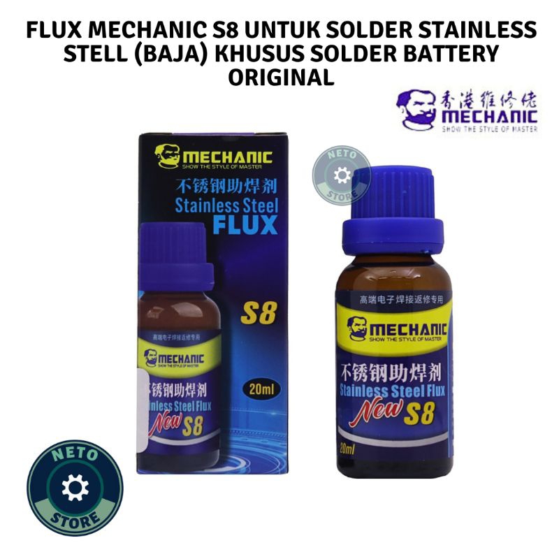 Jual FLUX MECHANIC S8 UNTUK SOLDER STAINLESS STELL (BAJA) KHUSUS SOLDER ...