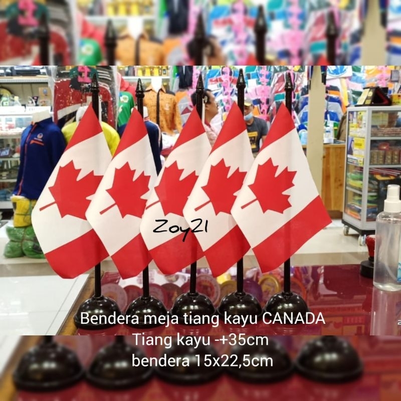 Jual Bendera negara Canada + tiang kayu | Shopee Indonesia