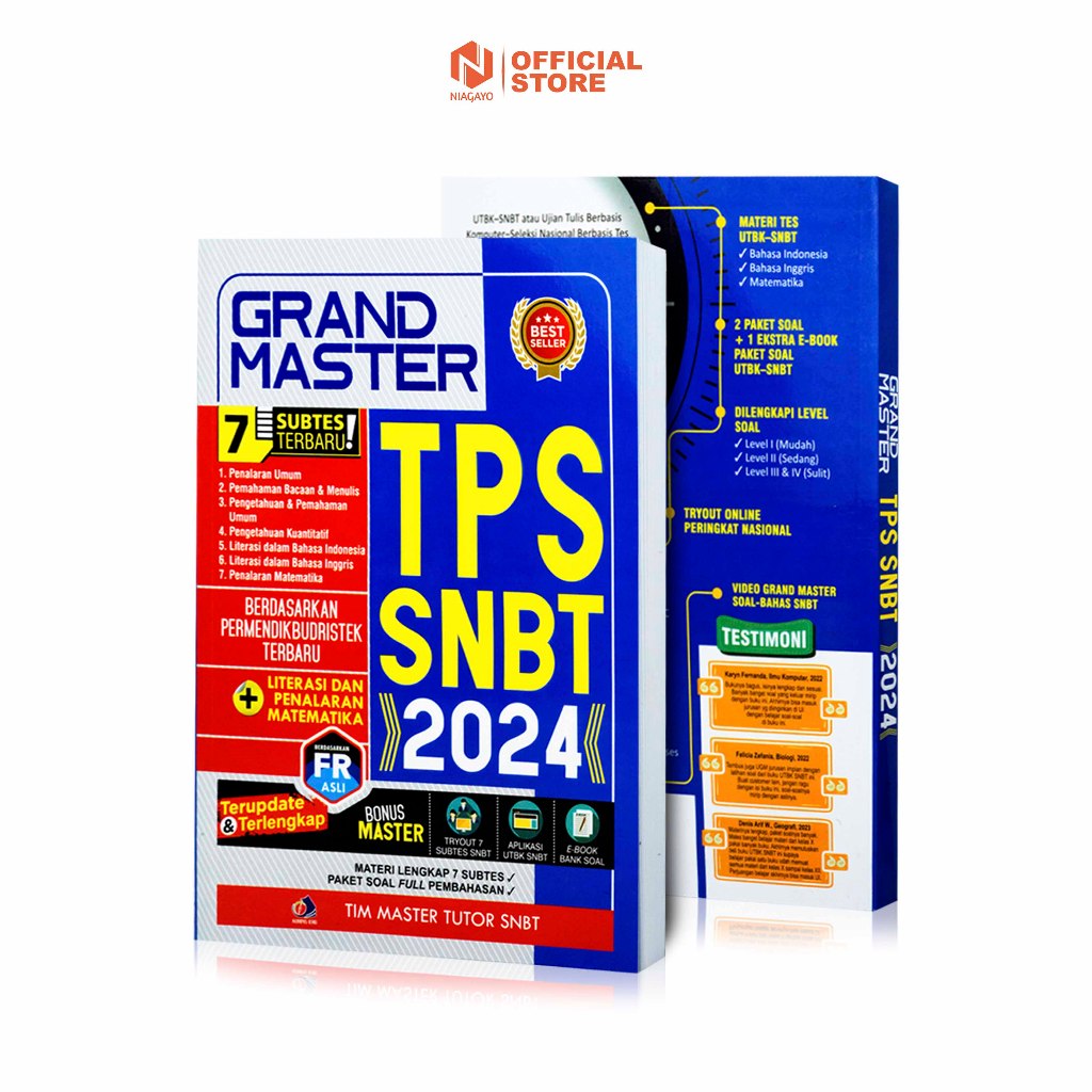 Jual Buku SNBT 2024 / Grand Master TPS SNBT 2024 Dengan 7 Subtest ...