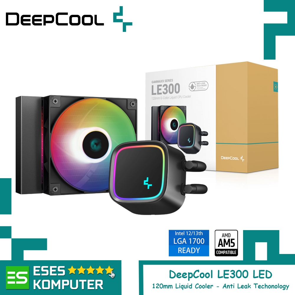 Jual AIO DeepCool LE300 6-Color LED | AIO 120mm CPU Liquid Cooler Intel ...