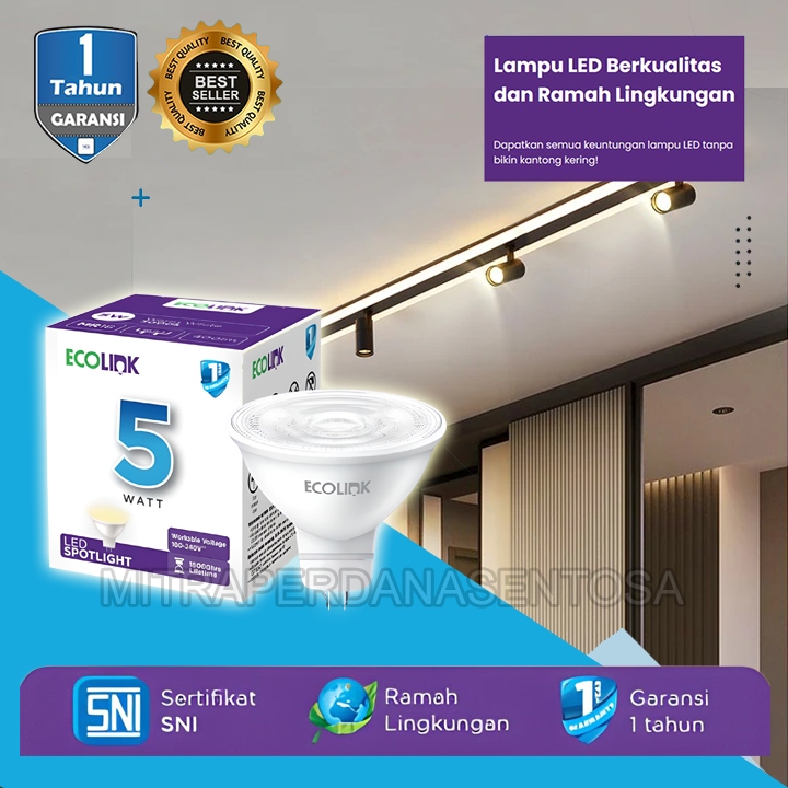 Jual ECOLINK Lampu Sorot LED Spotlight DOWNLIGHT MR16 5Watt Kuning ...