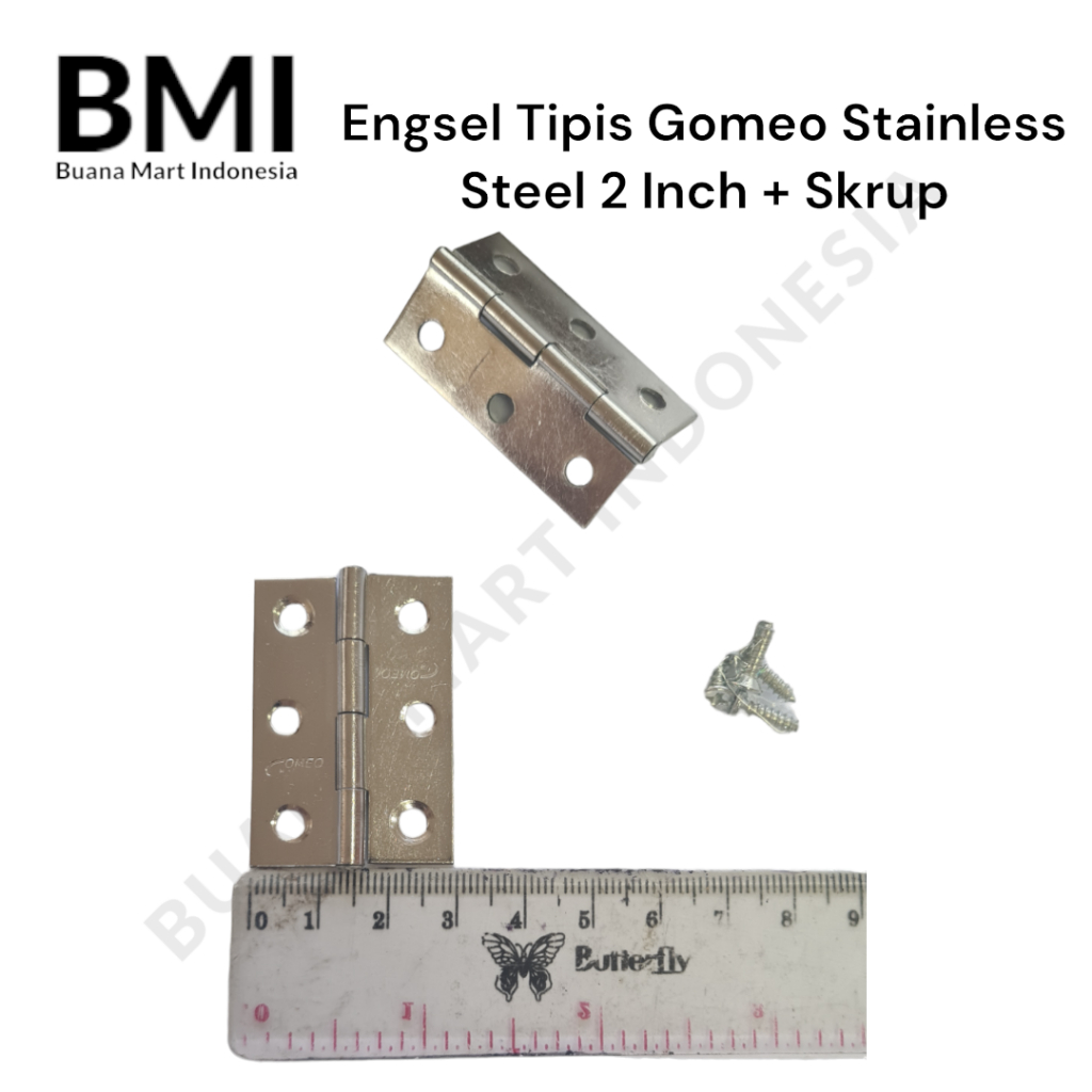 Jual Engsel Tipis GOMEO 2 Inch SN | Engsel Kupu-Kupu 2" | Lemari ...
