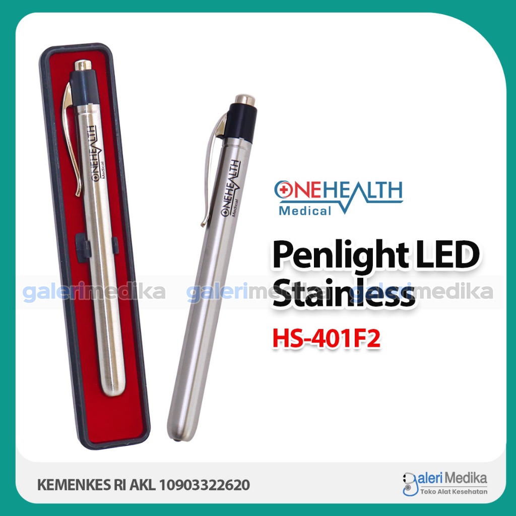Jual Penlight LED Stainless OneHealth HS-401F2 Senter Medis | Shopee ...